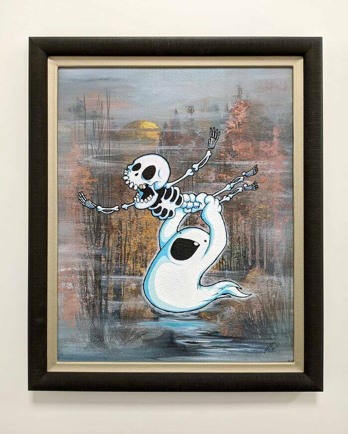 Paintings From Thrift Stores And Garage Sales That Got Repainted By ...