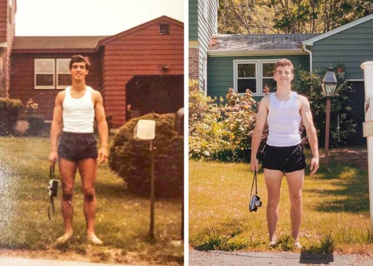 From Past To Present: People Recreate Old Pics To Relive Their Happiest ...