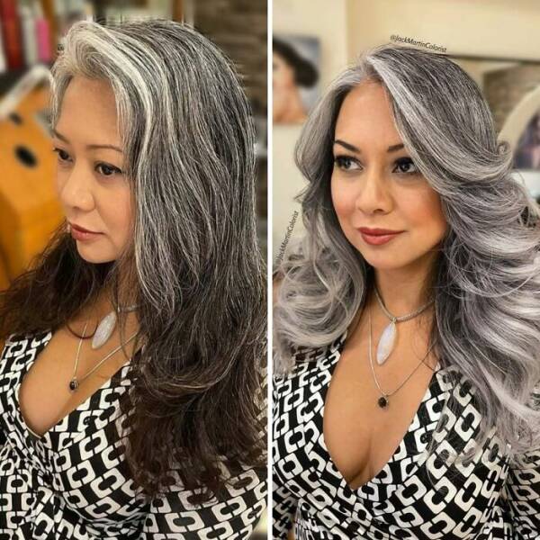Stunning Transformations: Before And After Going Gray Naturally (30 PICS) - Izismile.com