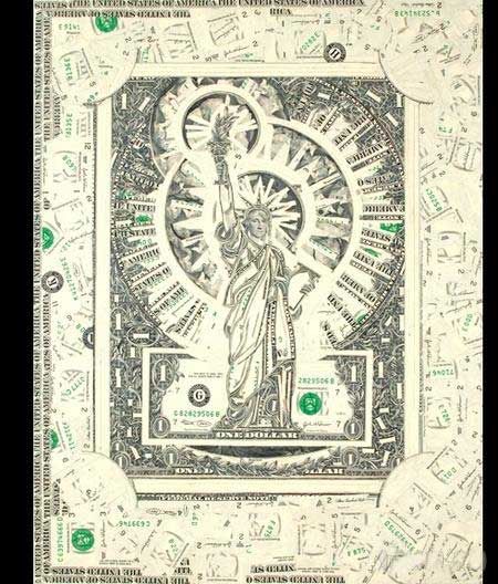 Creative collages of one-dollar bills from Mark Wagner (31 pics ...
