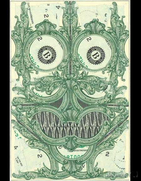 Creative collages of one-dollar bills from Mark Wagner (31 pics ...