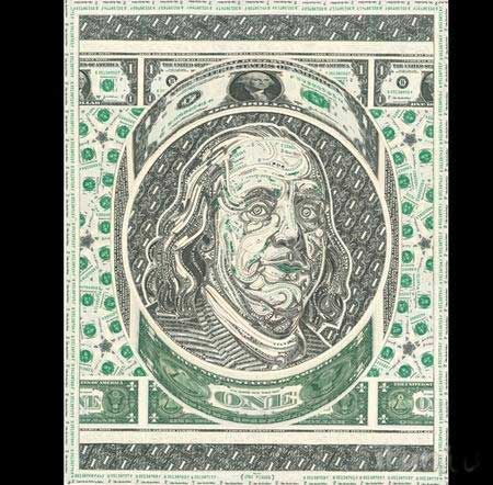 Creative collages of one-dollar bills from Mark Wagner (31 pics ...