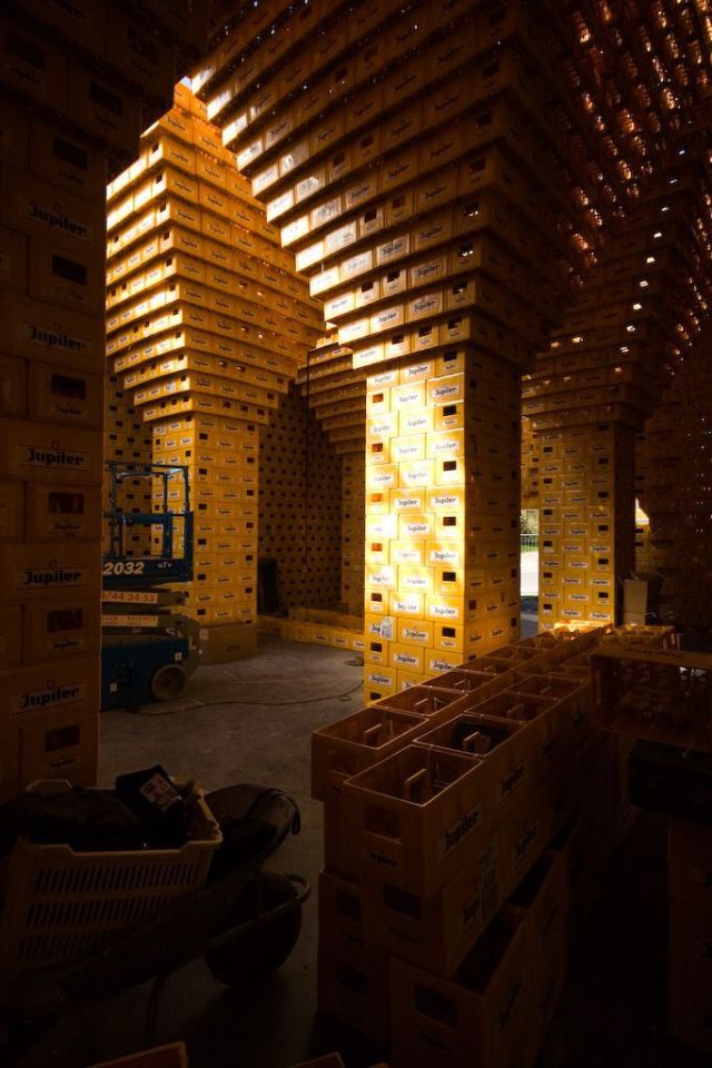 Impressive empty beer boxes construction (20 pics) - Izismile.com