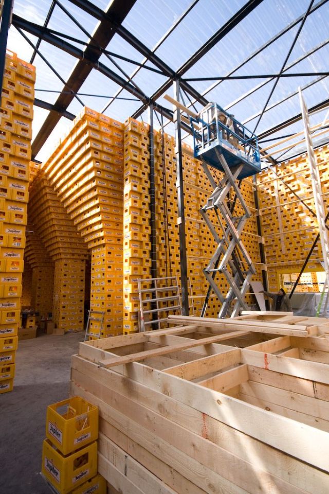 Impressive empty beer boxes construction (20 pics) - Izismile.com