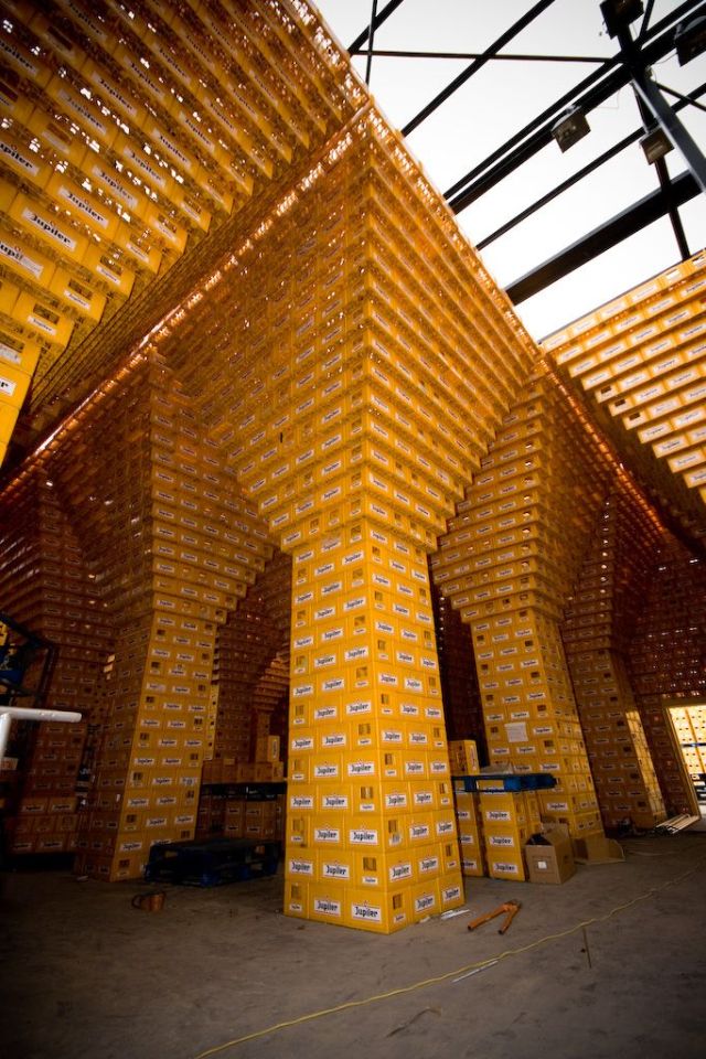 Impressive empty beer boxes construction (20 pics) - Izismile.com