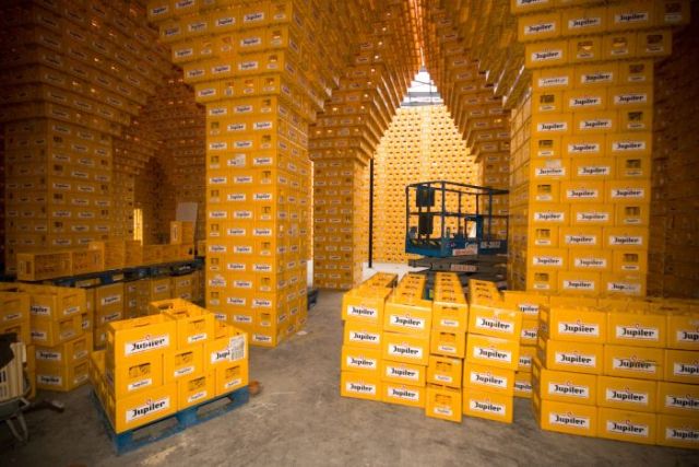 Impressive empty beer boxes construction (20 pics) - Izismile.com