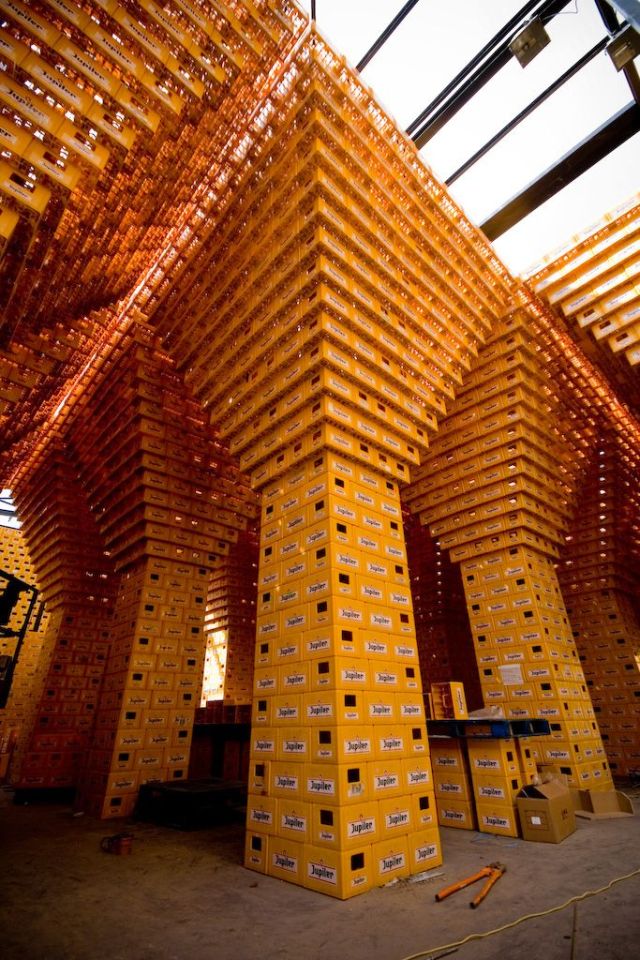 Impressive empty beer boxes construction (20 pics) - Izismile.com