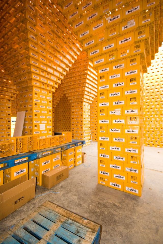 Impressive empty beer boxes construction (20 pics) - Izismile.com
