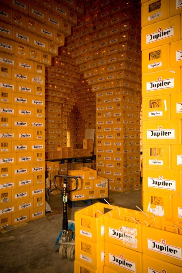 Impressive empty beer boxes construction (20 pics) - Izismile.com