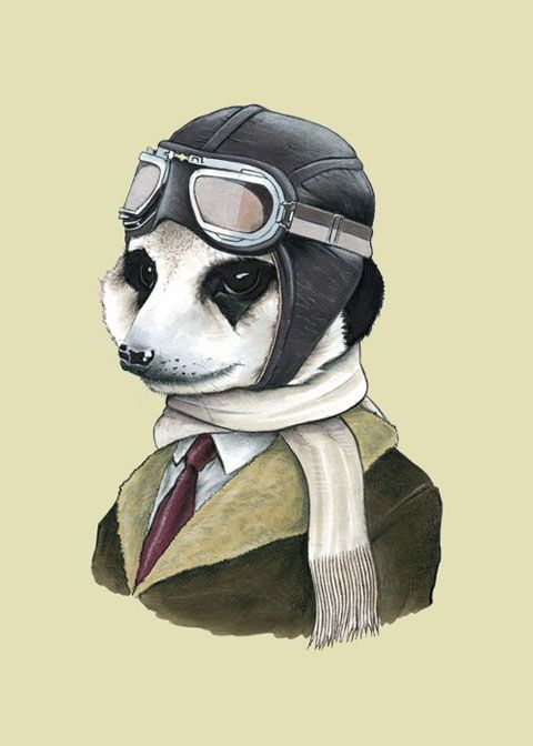Animal drawn portraits in clothing (18 pics) - Izismile.com