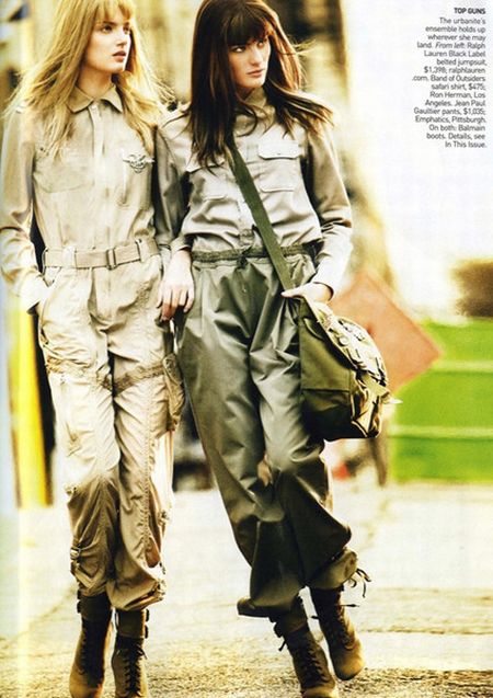 Different Models in a Military Style Photoshoot for American Vogue (12 ...