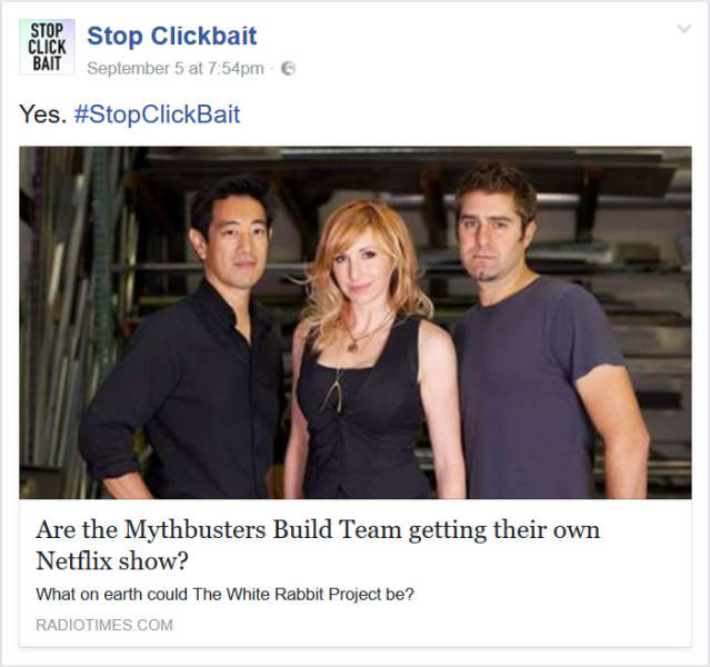 ‘Stop Click Bait’ Posts Will Save You From Disappointments And Will ...
